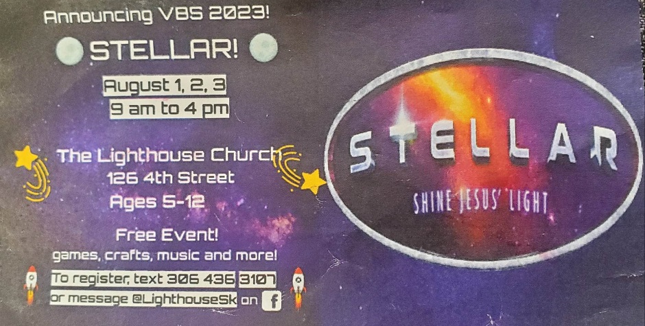 It's a Stellar event! Vacation Bible School with Lighthouse Church - DiscoverWeyburn.com - Local ...